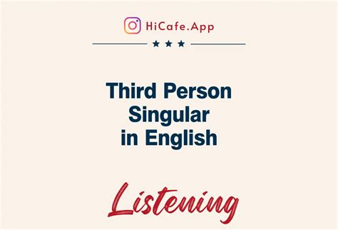 Dialogue About Third Person Singular In English With Quiz Hicafe