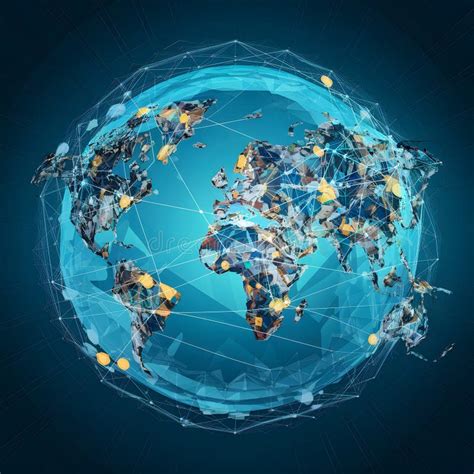 Digital Network Illustration World Connectivity Concept With Technology Web Stock Illustration