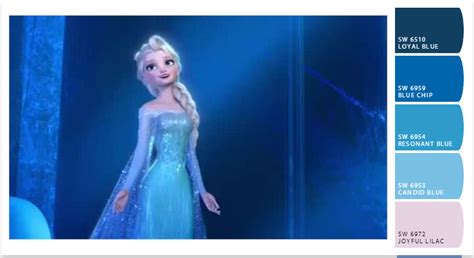 Elsa Frozen Color Palette Sherwin Williams Frozen