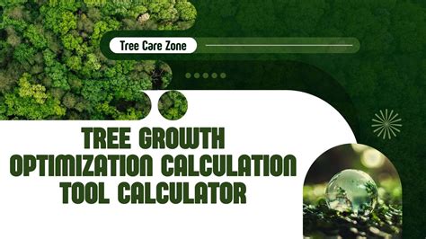 Tree Growth Optimization Calculation Tool Calculator Tips