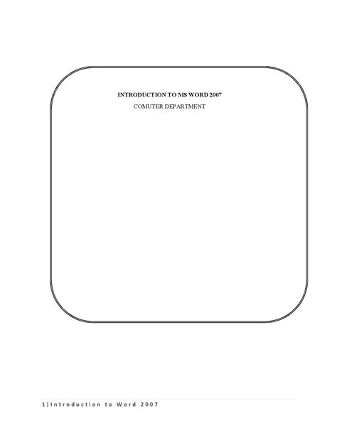 Microsoft Word 2007 Lectures Notes Tz Docsity