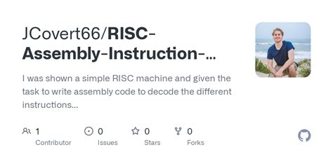 github jcovert66 risc assembly instruction decoder i was shown a simple risc machine and