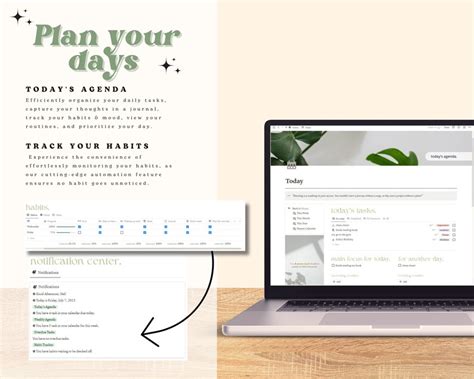aesthetic notion template minimal notion template2023 notion etsy
