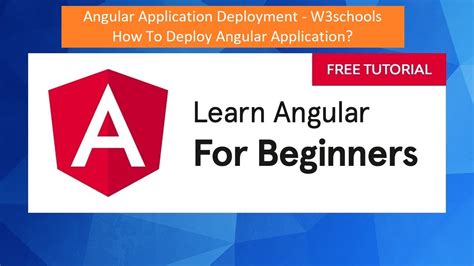 Angular App Deployment How To Deploy Angular Application W3schools Youtube