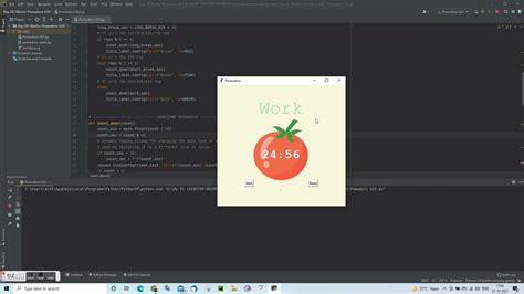 creating a pomodoro gui using tkinter in python youtube