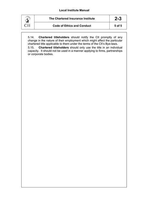 Cii Code Of Ethics Pdf