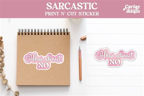 Funny Stickers Sarcastic Stickers How About No