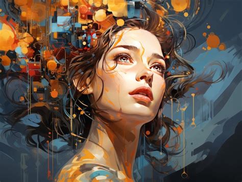Inteligencia Artificial Creatividad Dibujo Pintura Foto Premium