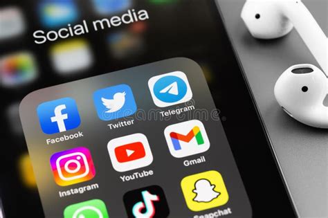 Social Media Apps Icons Of Facebook Twitter Telegram Instagram