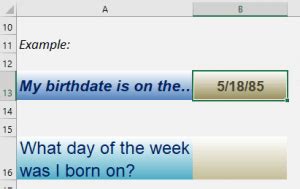 WEEKDAY Function Introduction MyExcelOnline