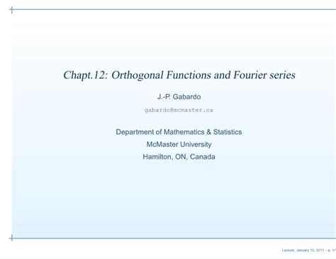 Chapt Orthogonal Functions And Fourier Series Orthogonal Functions DocsLib