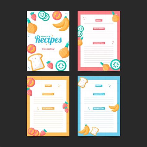 Recipe Card Template Vectors And Illustrations For Free Download Freepik