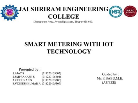 Smart Metering With Iot Technology 1 Pptx