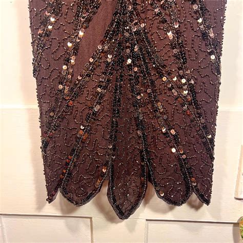 Beautiful Vintage Brown Sequin Dress With A Depop