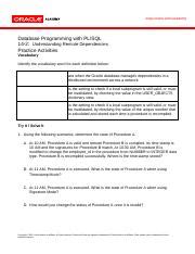 PLSQL 14 2 Practice Pdf Oracle Academy Database Programming