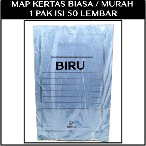 Map Kertas Folio Murah Stop Map Biasa Warna Biru 1 Pak Isi 50 Lembar Lazada Indonesia