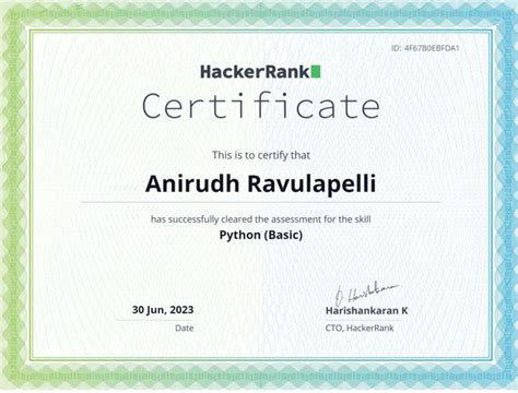 Anirudh Ravulapelli On Linkedin Python Hackerrank