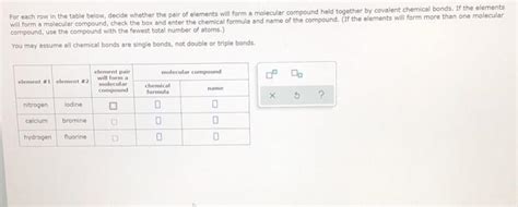 Solved For Each Row In The Table Below Decide Whether The