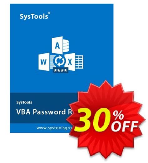 30 Off Systools Vba Password Recovery Business Coupon Code Jun
