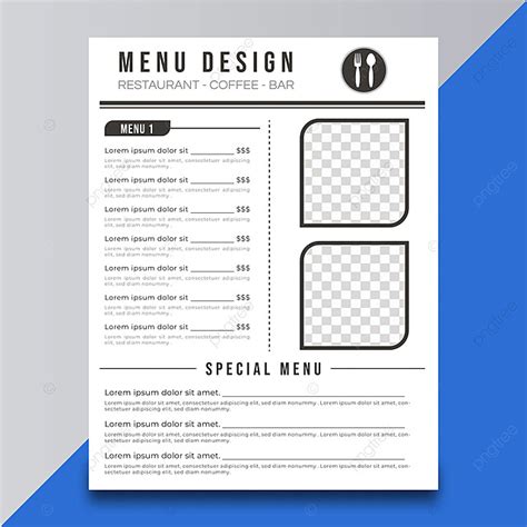 Simple Creative Menu Template Vol 23 Vector Template Download On Pngtree