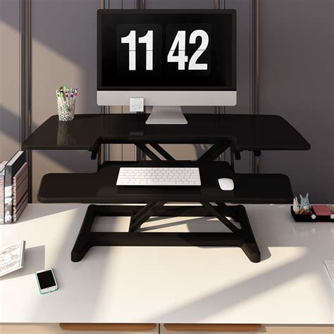Flexispot Desk Converter With Removable Keyboard Tray And Reviews Wayfair