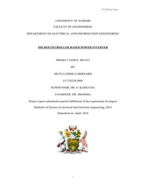 Microcontroller Based Power Inverter