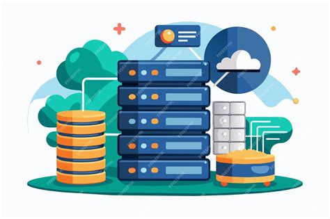 A Simple Illustration Features A Backup Server Database With Cloud Storage And Multiple Server