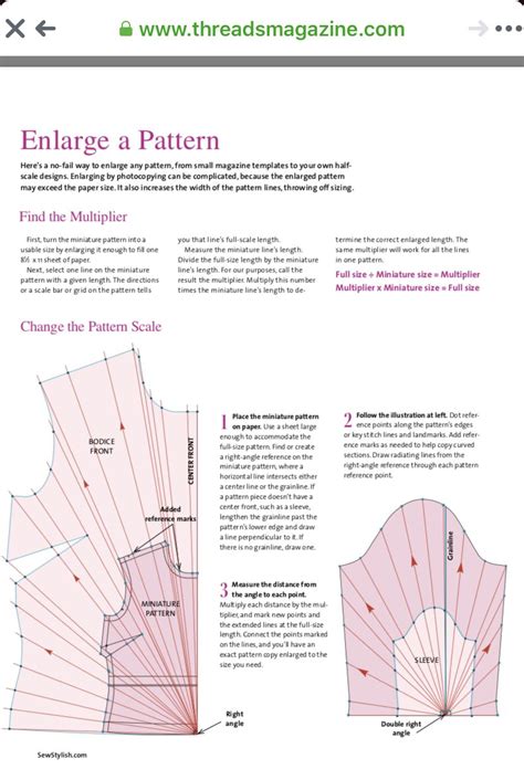 How To Enlarge A Sewing Pattern