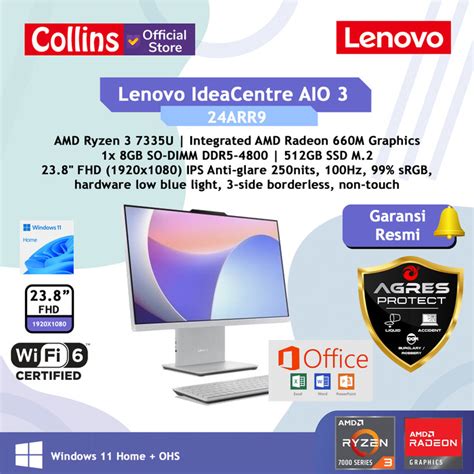 Promo Lenovo Ideacentre Aio Arr Ryzen U Gb Gb Ohs W Cicil X Jakarta