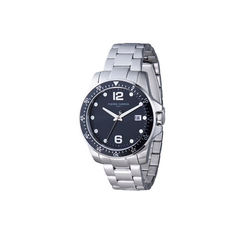 Nation Éclat Watch With Date And Black Dial With Metal Band Pierre