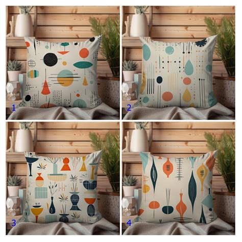 Mid Century Modern Pillow Covers Retro Decorative Cushion Covers