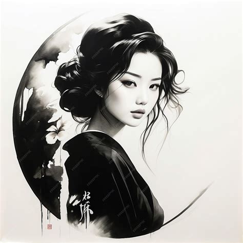 Premium Photo Portrait Of A Beautiful Young Japnese Girl
