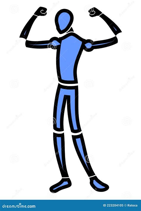 Man Body Flat Draw Stock Vector Illustration Of Hand 223204105