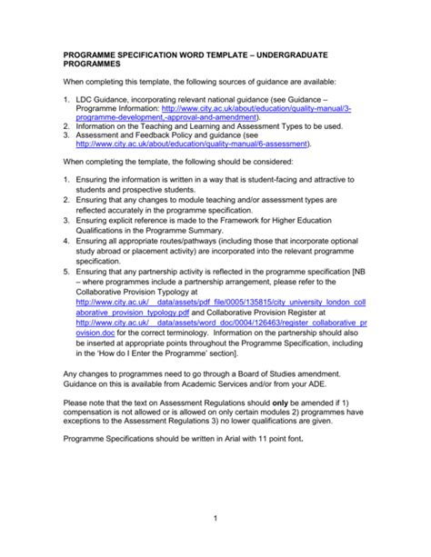 Programme Specification