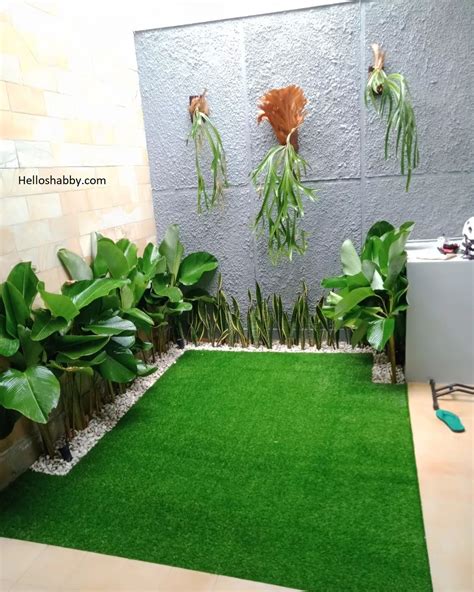 Ide Halaman Kecil Dengan Rumput Sintetis Anti Repot ~ Interior And Exterior