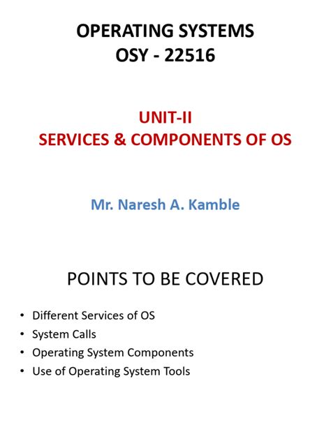 Chapter Ii Services And Components Of Os Pdf Computer File