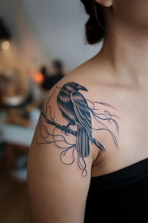 Raven Bird Tattoos