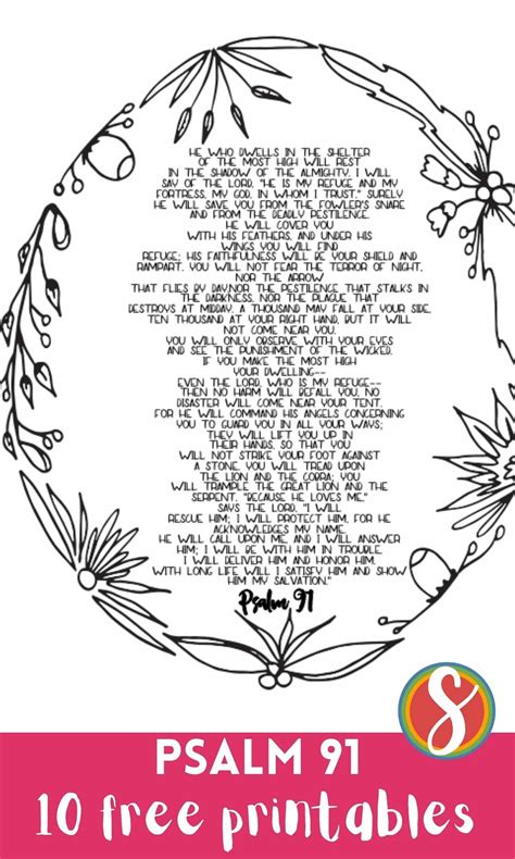 10 Free Psalm 91 Coloring Pages — Stevie Doodles