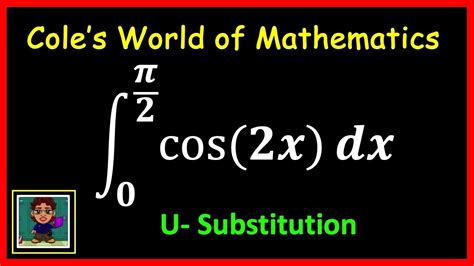 Definite Integral Of Cos 2x From 0 To 𝛑 2 [ Calculus ] Youtube