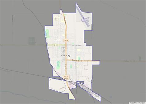 Map Of Falls City Nebraska Thong Thai Real