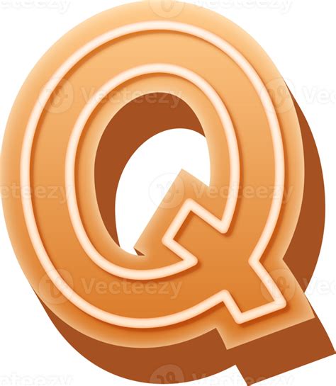 Gingerbread Alphabet Letter Q 36004987 Png