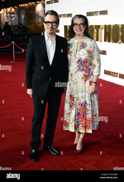 Gary Oldman And Wife Gisele Schmidt Attending The Darkest Hour Premiere