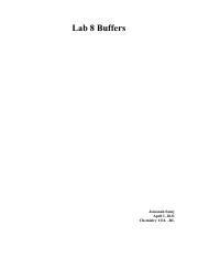 Lab 8 Buffers Pdf Lab 8 Buffers Jomanah Samy April 1 2021 Chemistry 111L DL Lap Partner