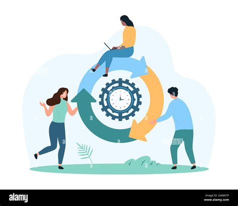 Time Measurement Of Digital Data Update And Reload Fast Upgrade Software Tiny People Work With