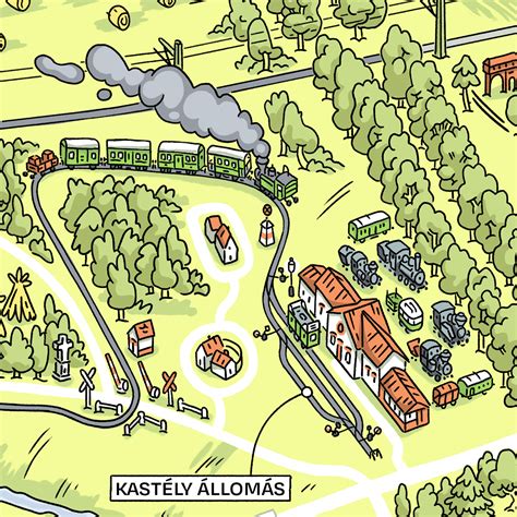 Railway Museum — Illustrated Map Behance
