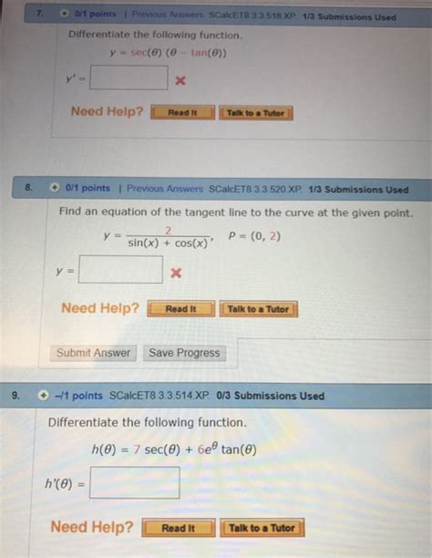 Solved Differentiate The Following Function Y Sectheta