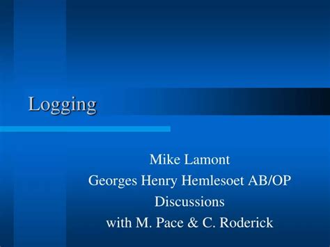 Ppt Logging Powerpoint Presentation Free Download Id9473221