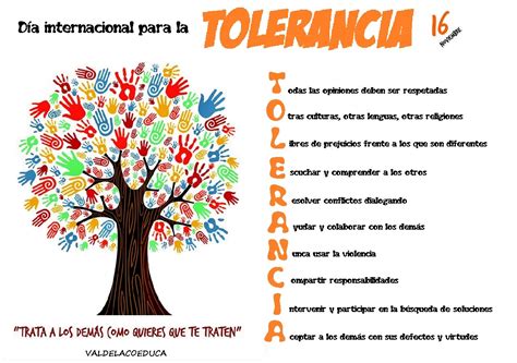 Celebramos El Día Internacional Para La Tolerancia 16 De Noviembre