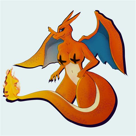 Rule 34 Anthro Blue Eyes Breasts Charizard Claws Darkito420 Dragon