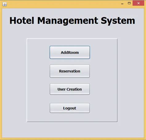 Hotel Management System Using Java Tutusfunny